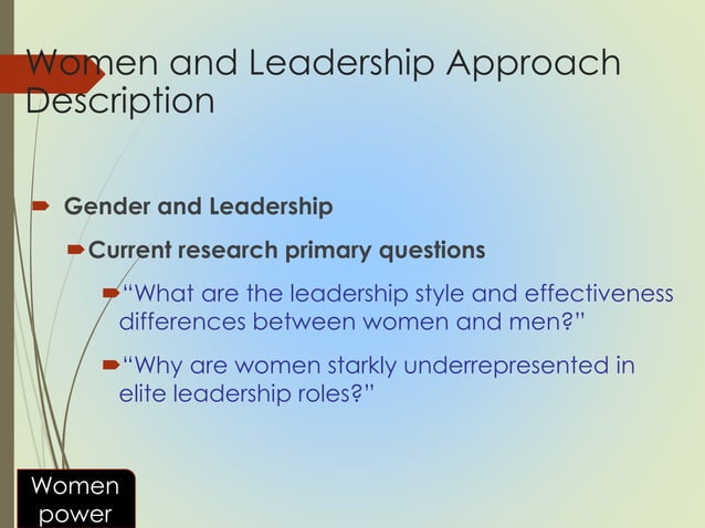 women and leadership HBR article | PPT