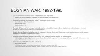 Bosnian War | PPTX