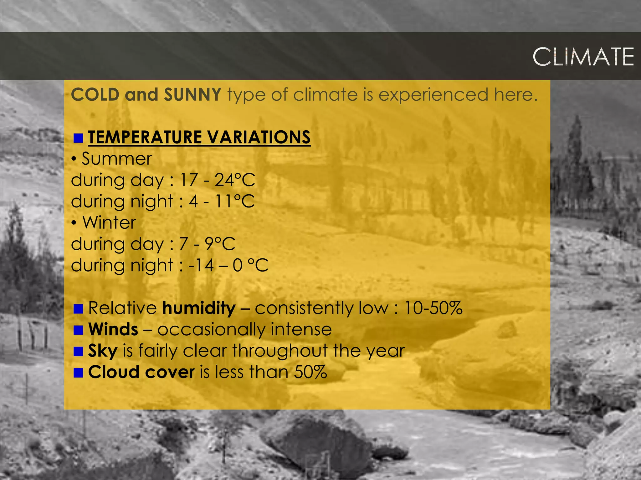 Leh, ladakh - climate and architecture | PPTX