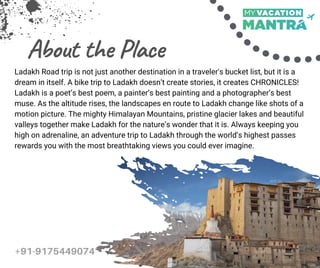 8 Days Leh Ladakh Tour Package 2023 | PDF