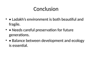 Ladakh_Environment_Presentation for students | PPTX