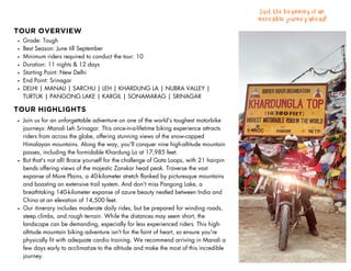 Stoneheadbikes - Leh Ladakh Motorcycle Tour | PDF