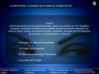 La Dama Boba. Imagen de la mujer | PPTX