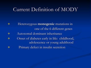 LADA & MODY DIABETES | PPT