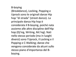 La danza jazz hip hop e break dance | PPT