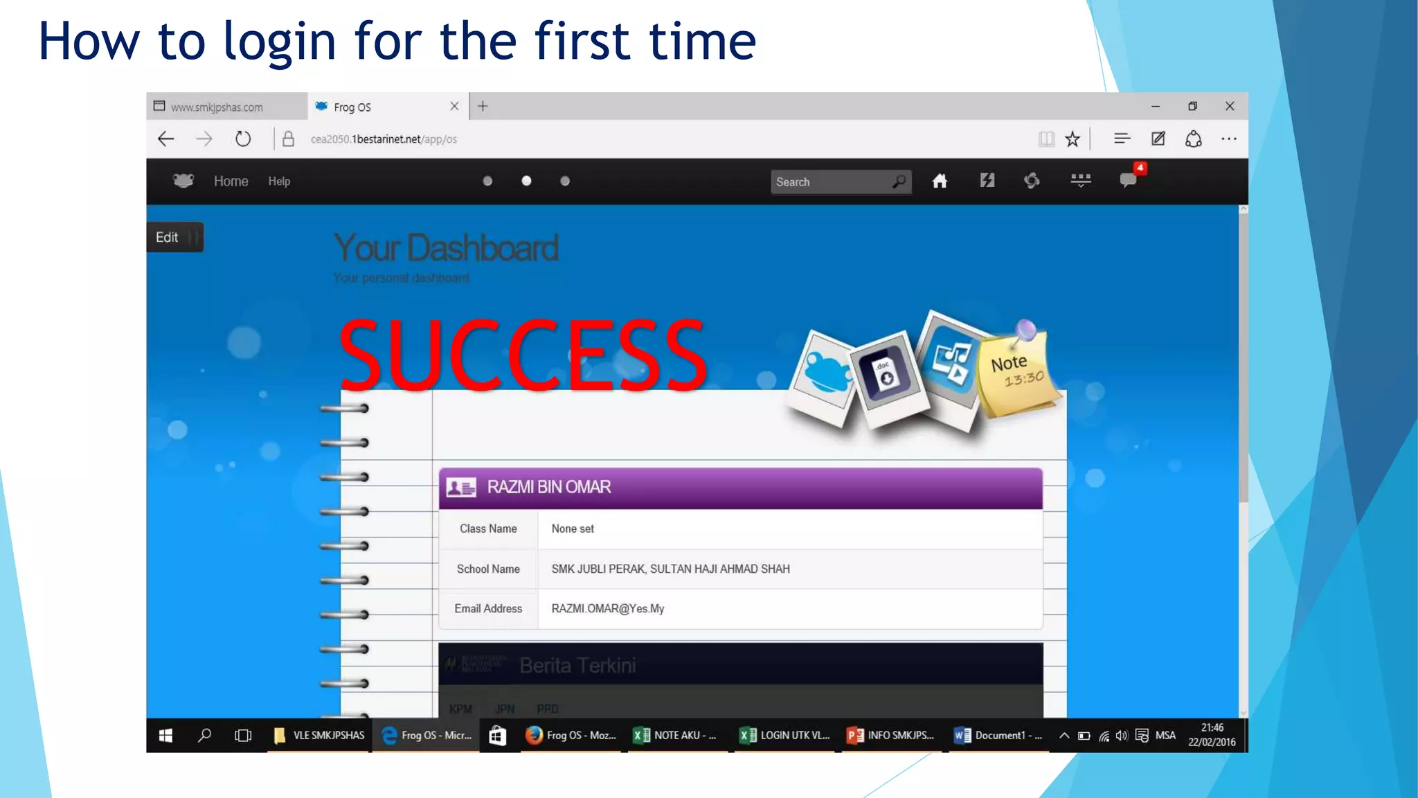 Ladap login 1 frog vle | PPTX