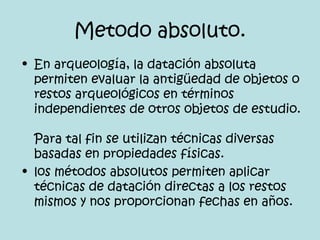 Métodos de la Datación utilizados en Geología | PPT