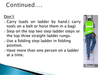 Ladder Types & Safety & Requirements | PDF
