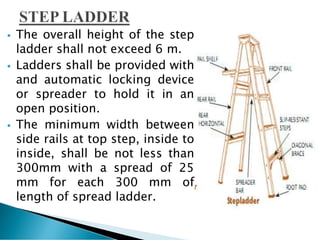 Ladder Types & Safety & Requirements | PDF