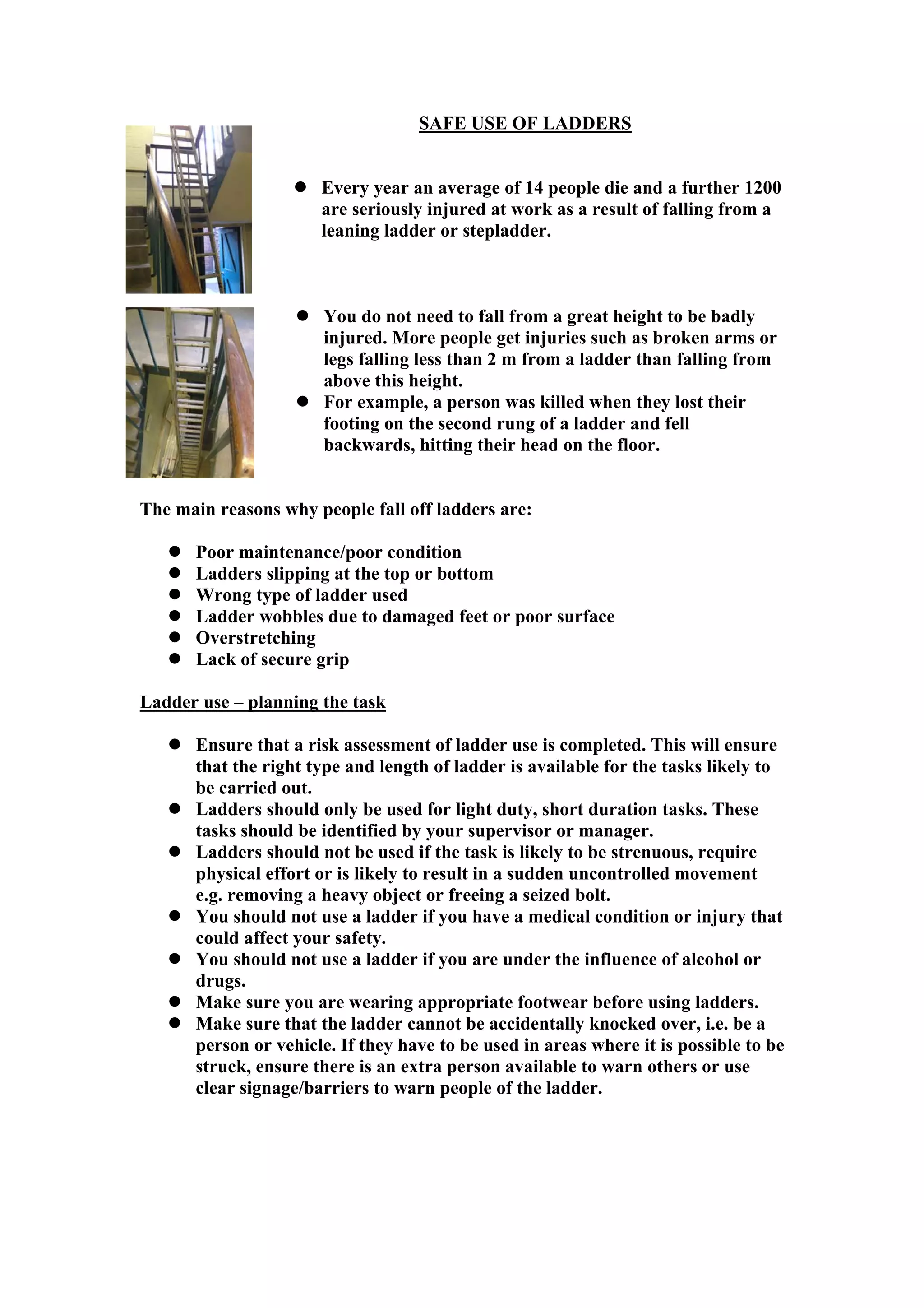 Ladder handout | PDF | Climbing | Extreme Sports