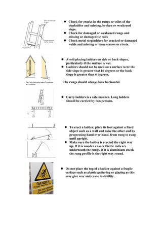 Ladder handout | PDF | Climbing | Extreme Sports