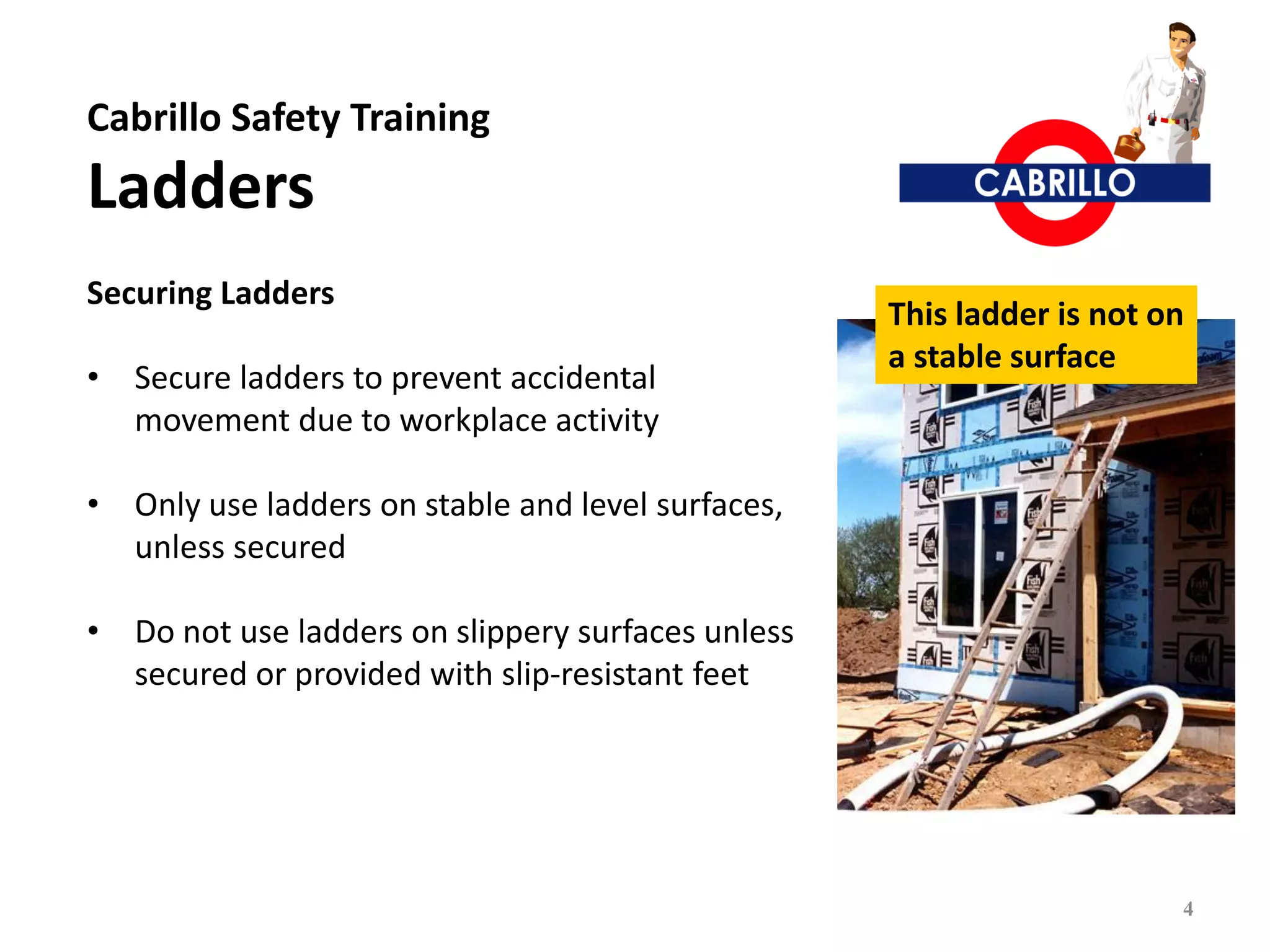 Ladder Safety PDF | PPT