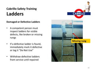 Ladder Safety PDF | PPT