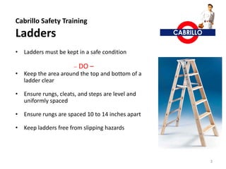 Ladder Safety PDF | PPT