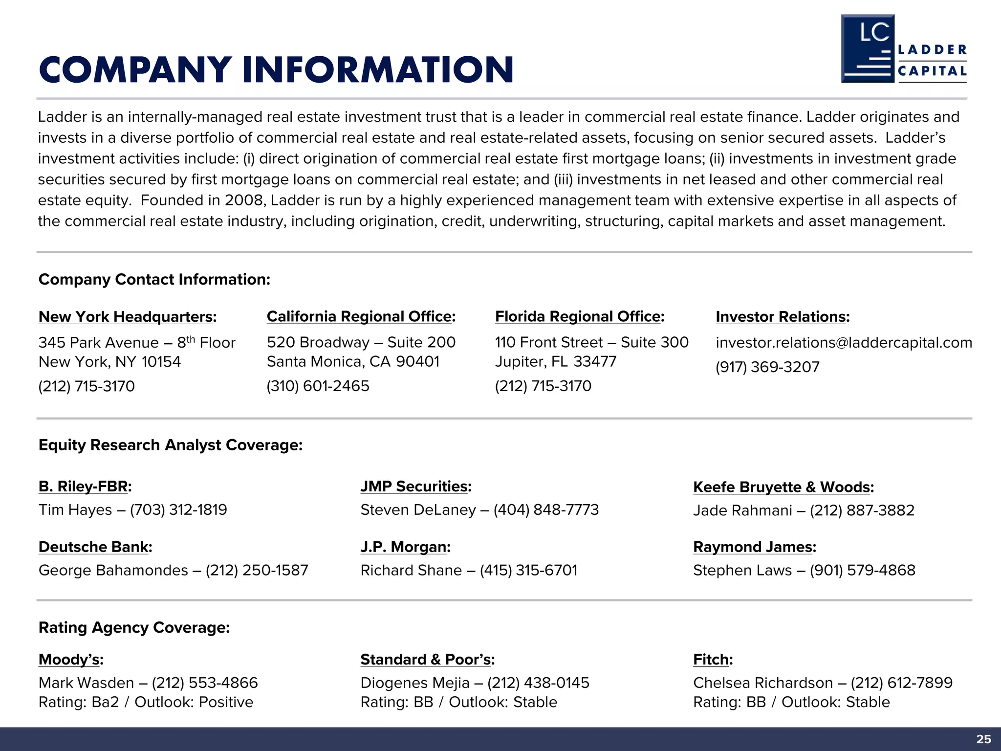 Ladder Capital - Investor Presentation (May 2019) | PDF