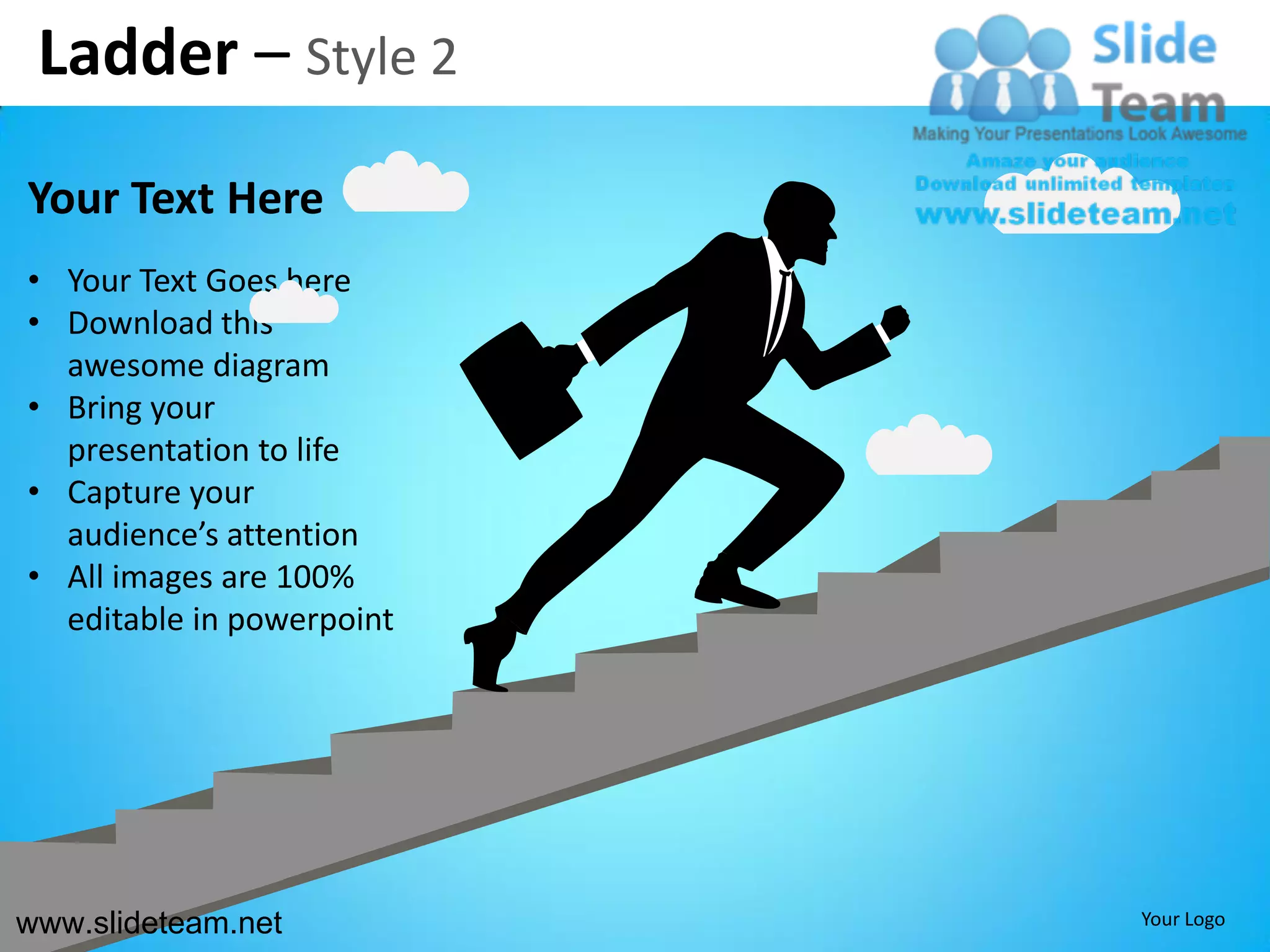Ladder design 2 powerpoint ppt templates. | PPT