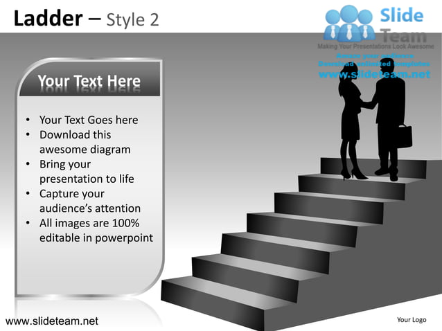 Ladder design 2 powerpoint ppt templates. | PPT