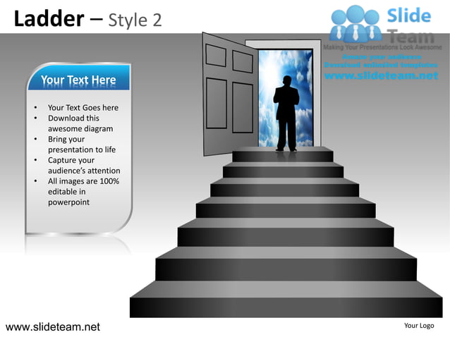 Ladder design 2 powerpoint ppt templates. | PPT