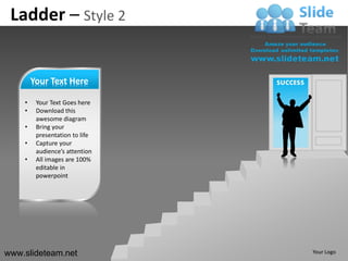 Ladder design 2 powerpoint ppt templates. | PPT