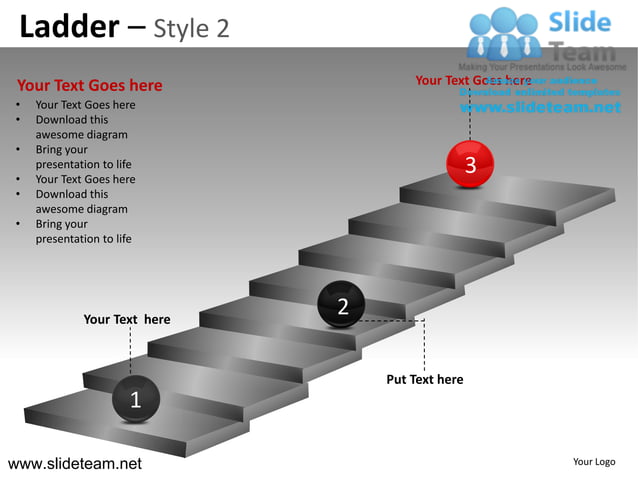 Ladder design 2 powerpoint ppt templates. | PPT