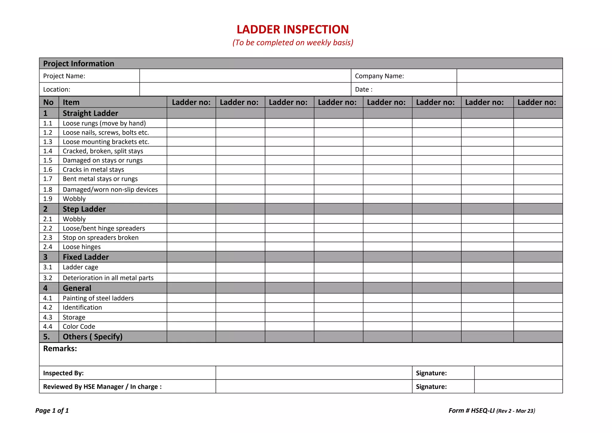 LADDER INSPECTION Form # HSEQ - LI Rev 2.docx