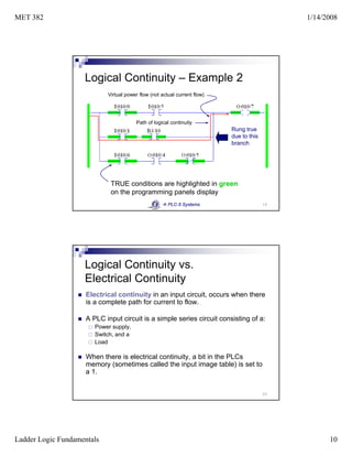 Ladder logic fundamentals plc tutorial | PDF