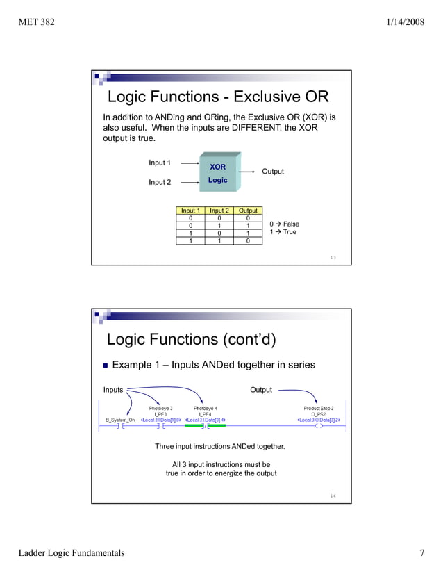 Ladder logic fundamentals plc tutorial | PDF | Programming Languages ...