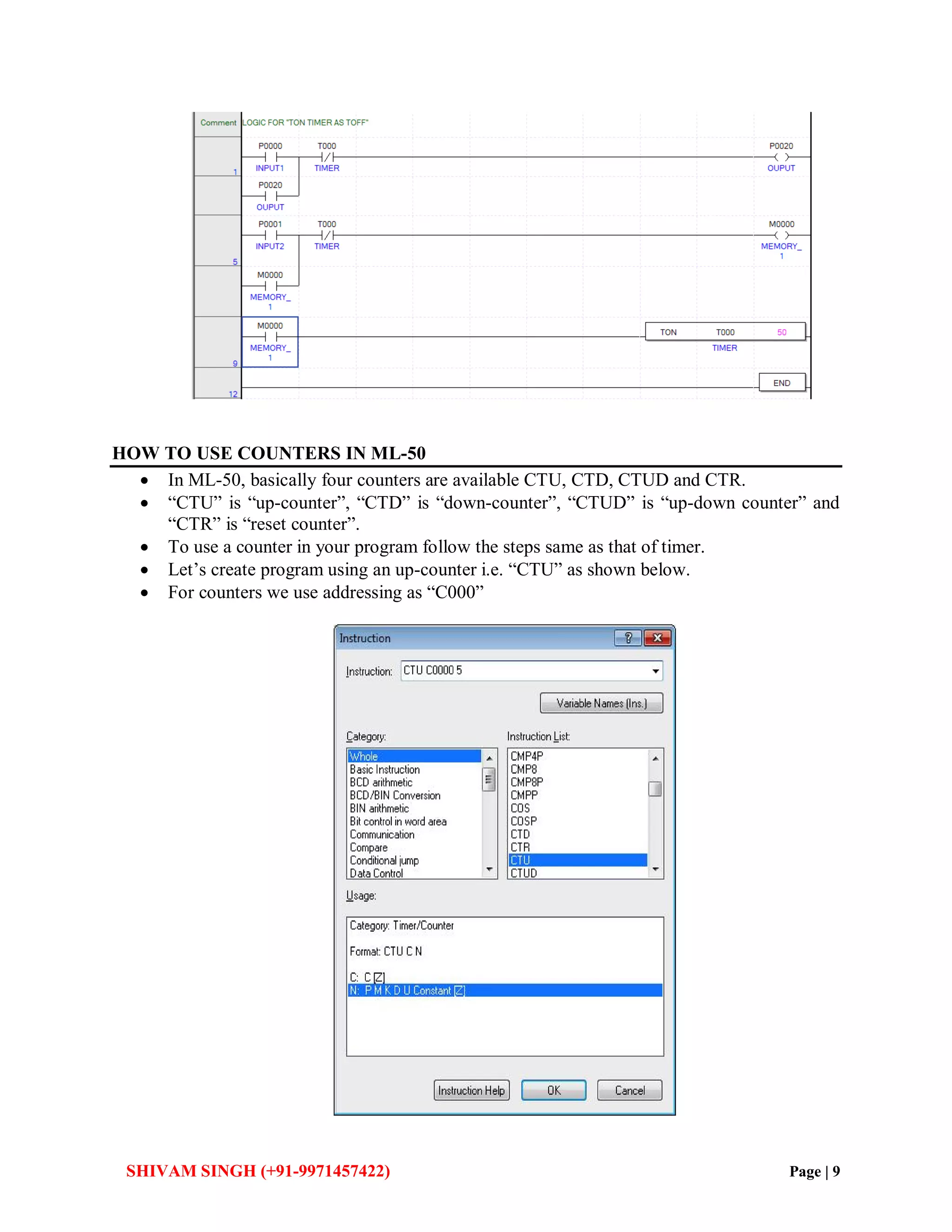 Ladder logic on Soft-Master Honeywell PLC ML50 | PDF