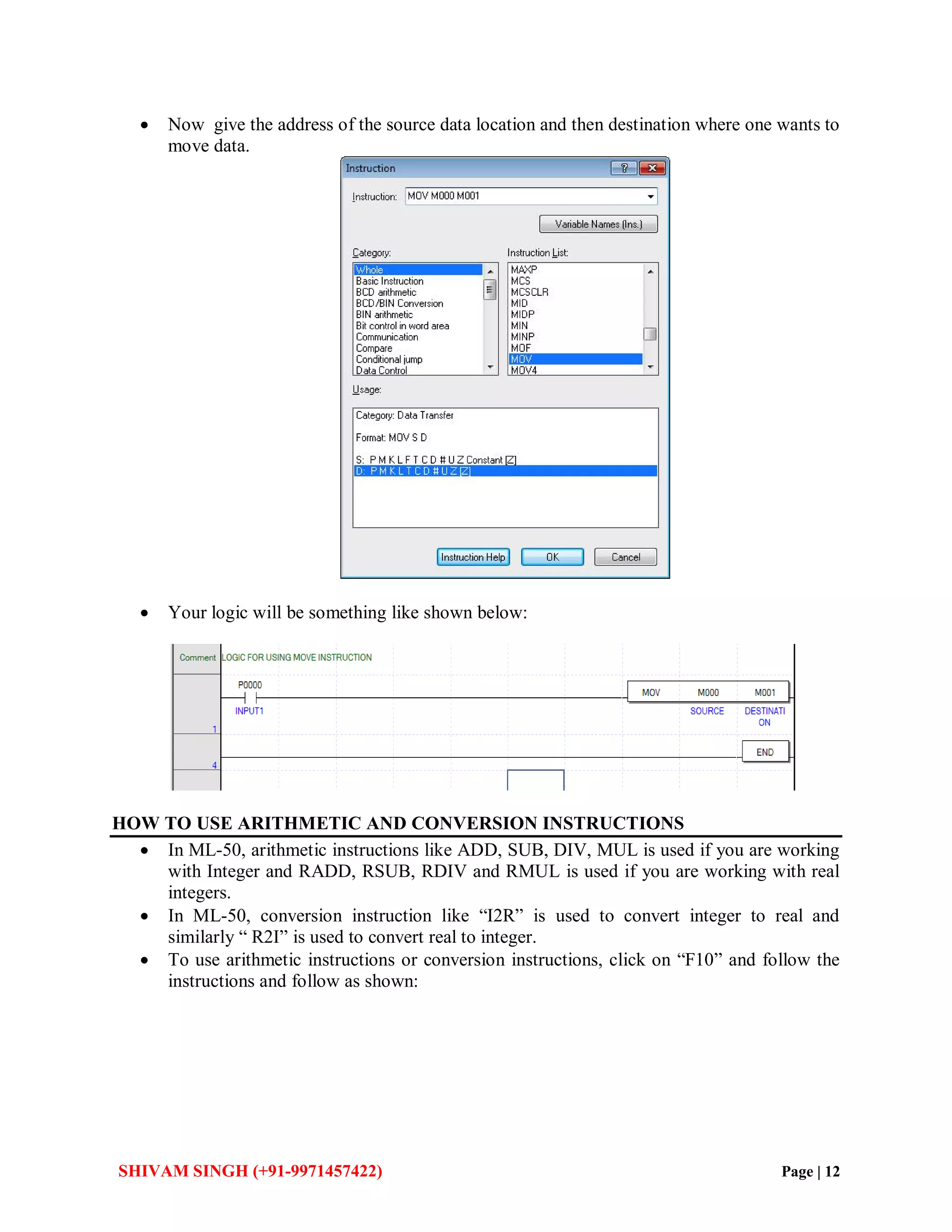 Ladder logic on Soft-Master Honeywell PLC ML50 | PDF