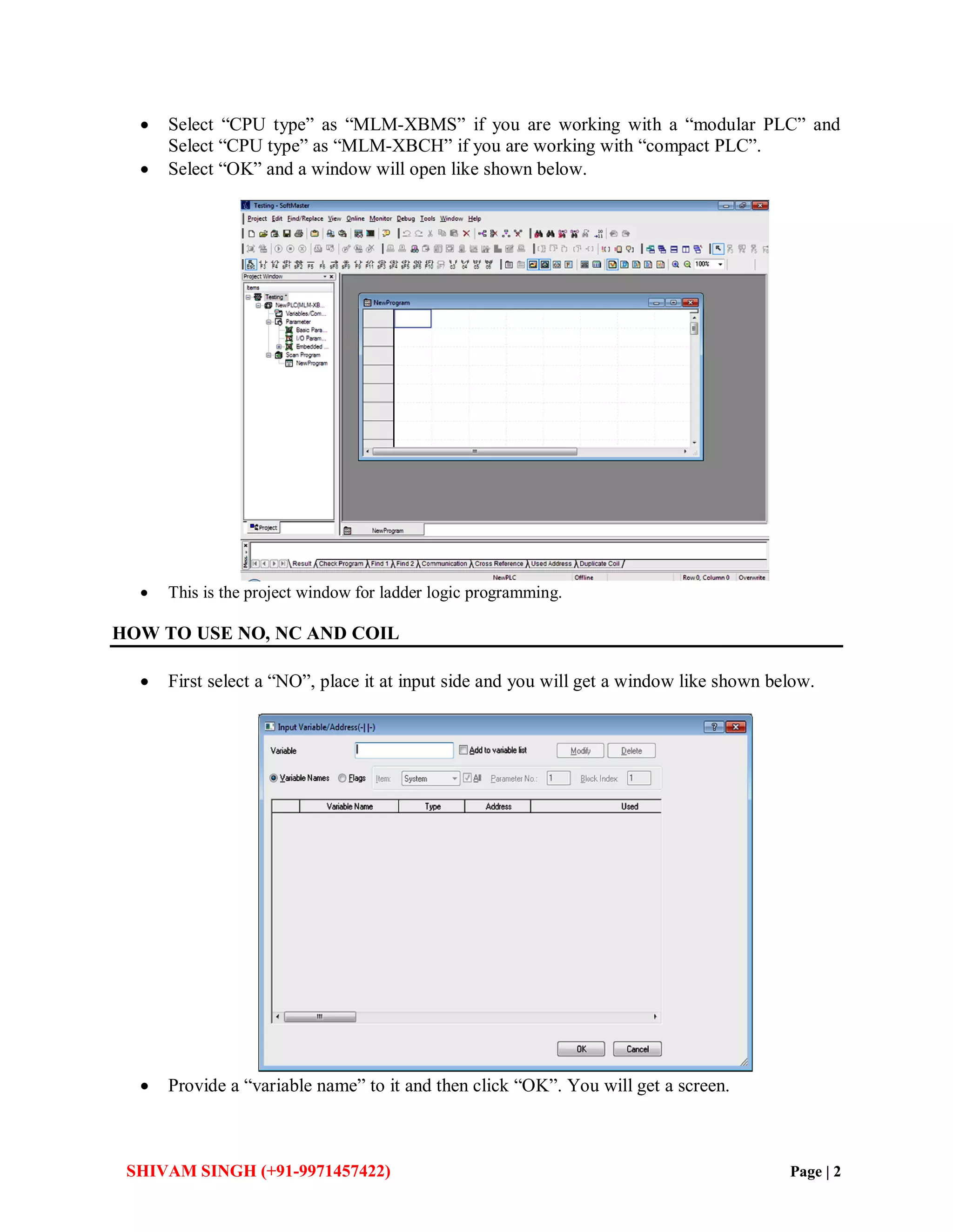 Ladder logic on Soft-Master Honeywell PLC ML50 | PDF