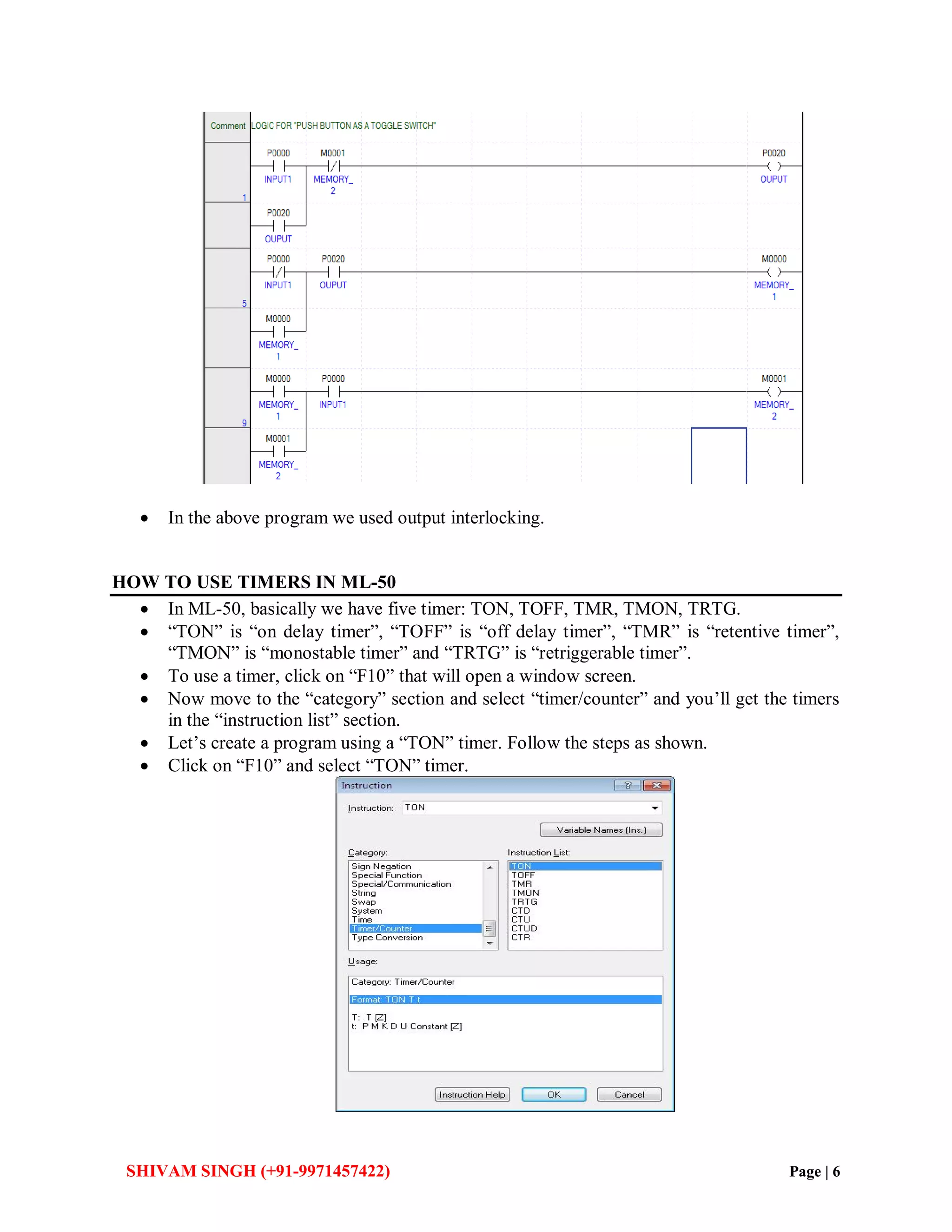 Ladder logic on Soft-Master Honeywell PLC ML50 | PDF