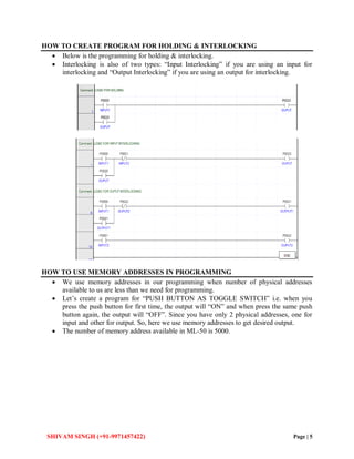 Ladder logic on Soft-Master Honeywell PLC ML50 | PDF
