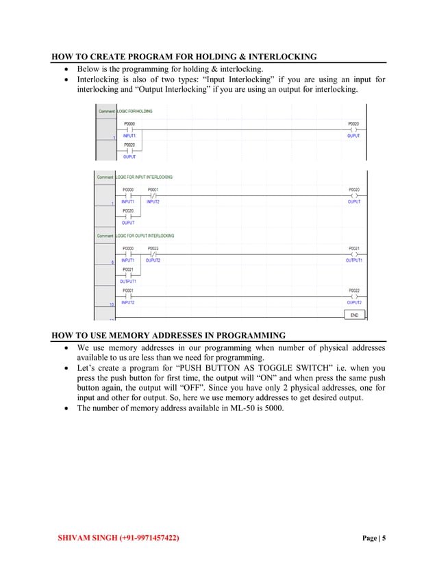 Ladder logic on Soft-Master Honeywell PLC ML50 | PDF | Programming Languages | Computing