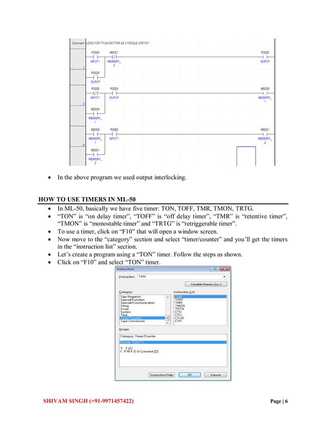 Ladder logic on Soft-Master Honeywell PLC ML50 | PDF | Programming Languages | Computing