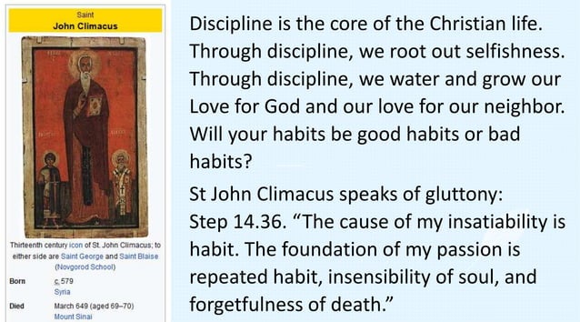 Healthy DASH Diet, and St John Climacus, Ladder of Divine Ascent ...
