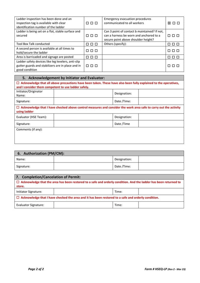 LADDER PERMIT REV 1 MARCH 28 2018 Form # HSEQ - LP Rev 2.docx