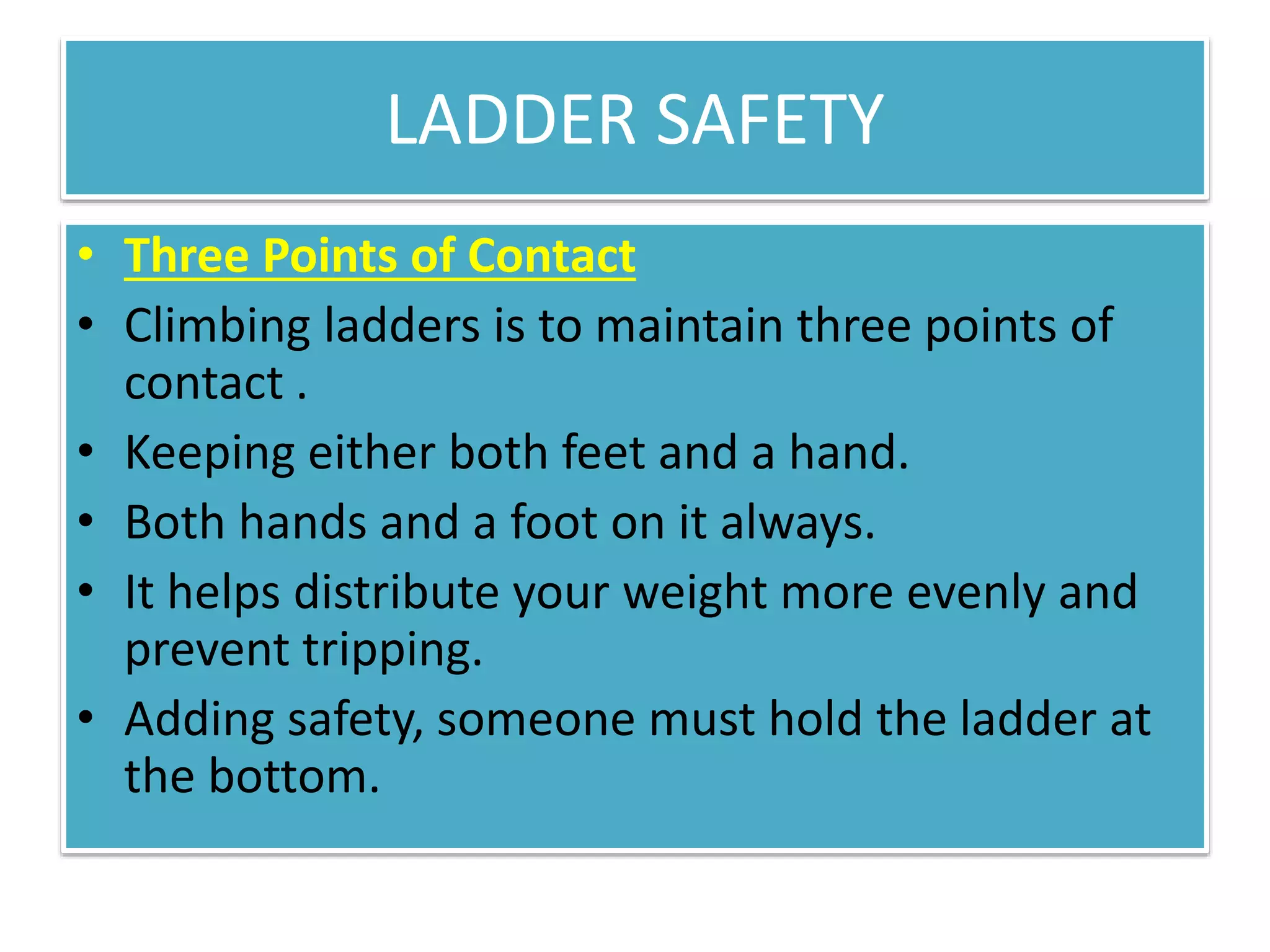Ladder safety | PPTX