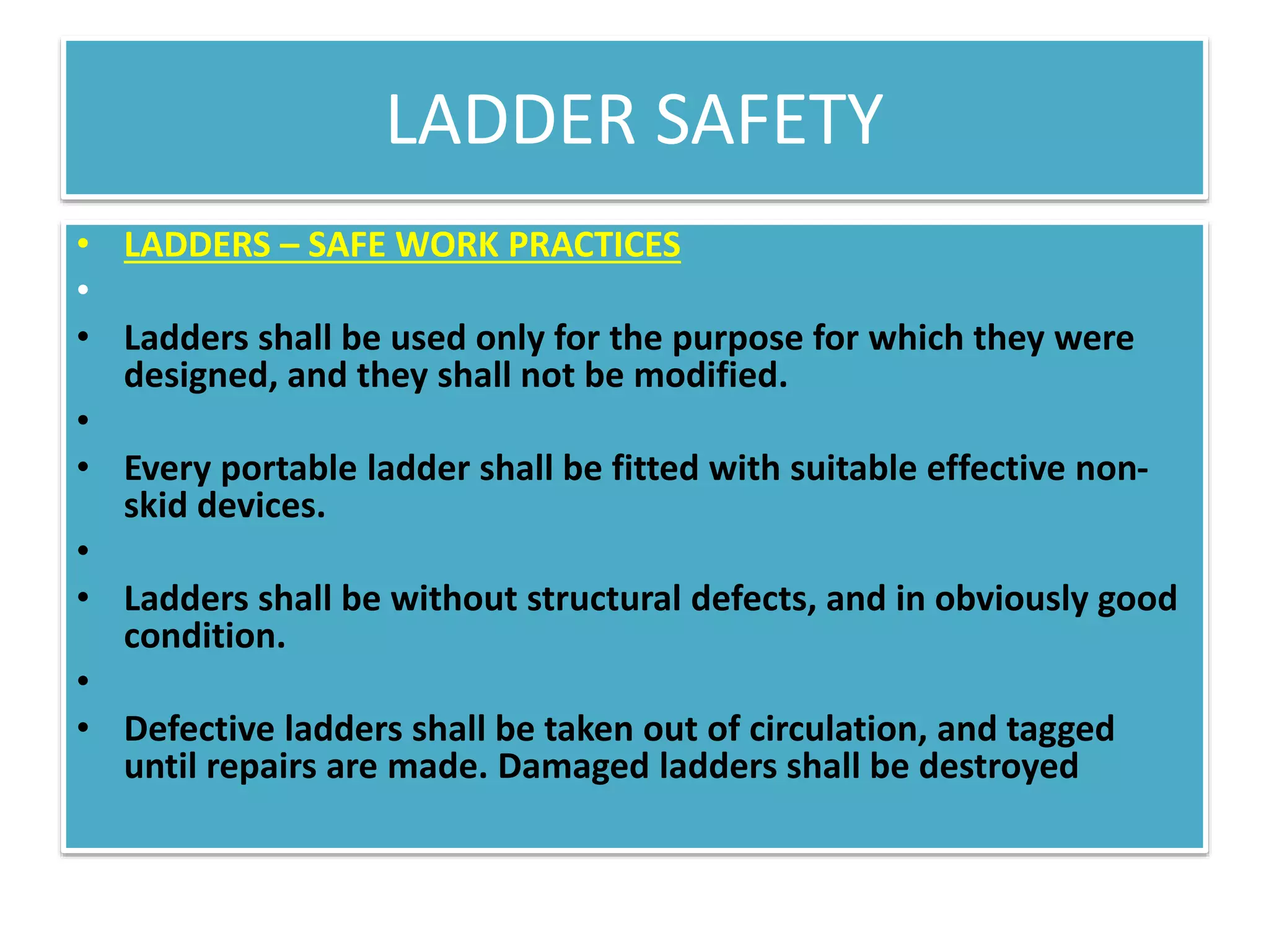 Ladder safety | PPTX