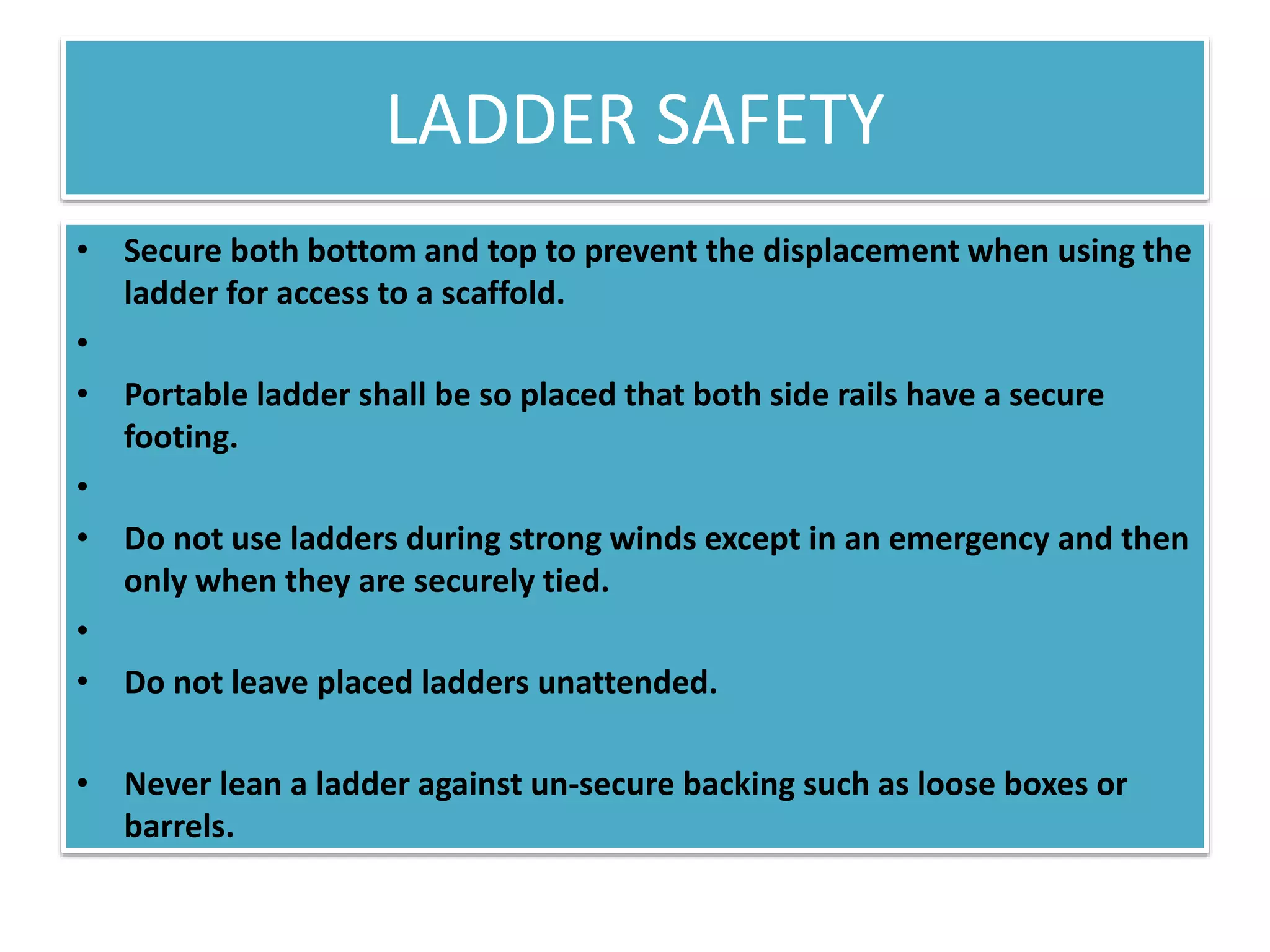 Ladder safety | PPTX