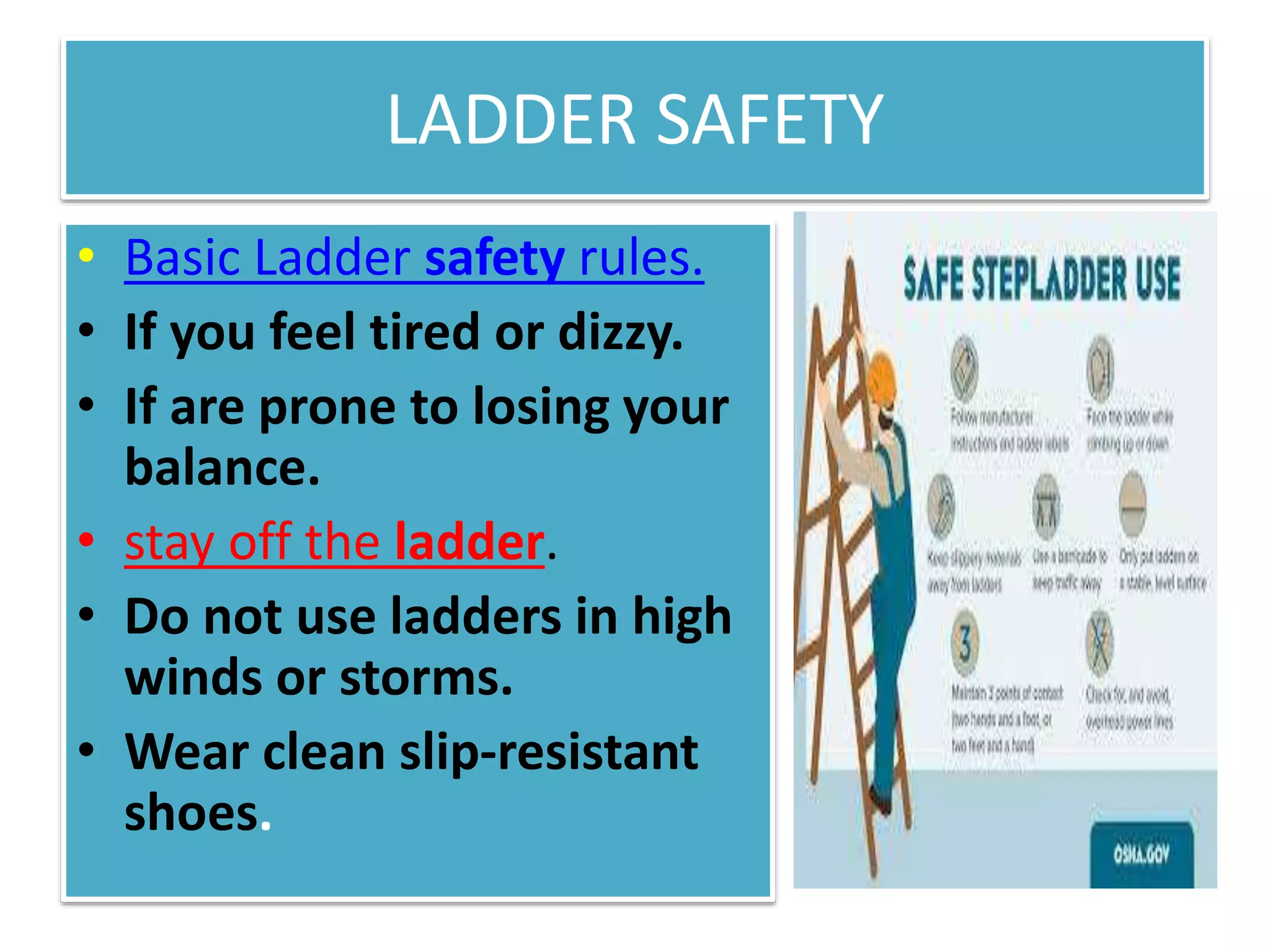Ladder safety | PPTX