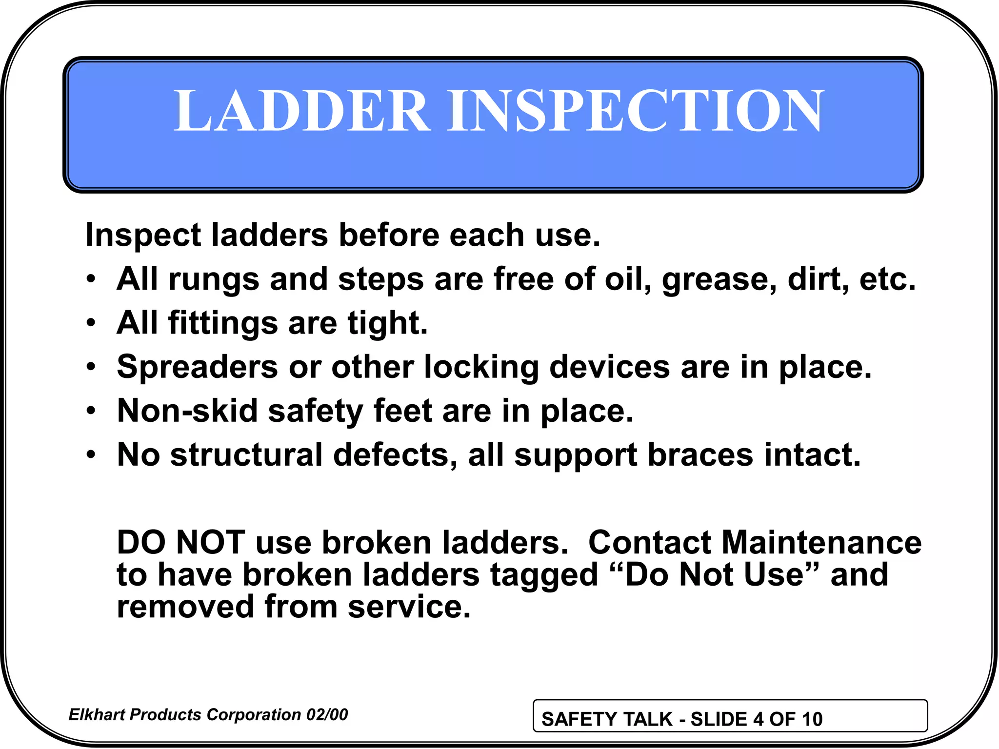 Ladder safety | PPT