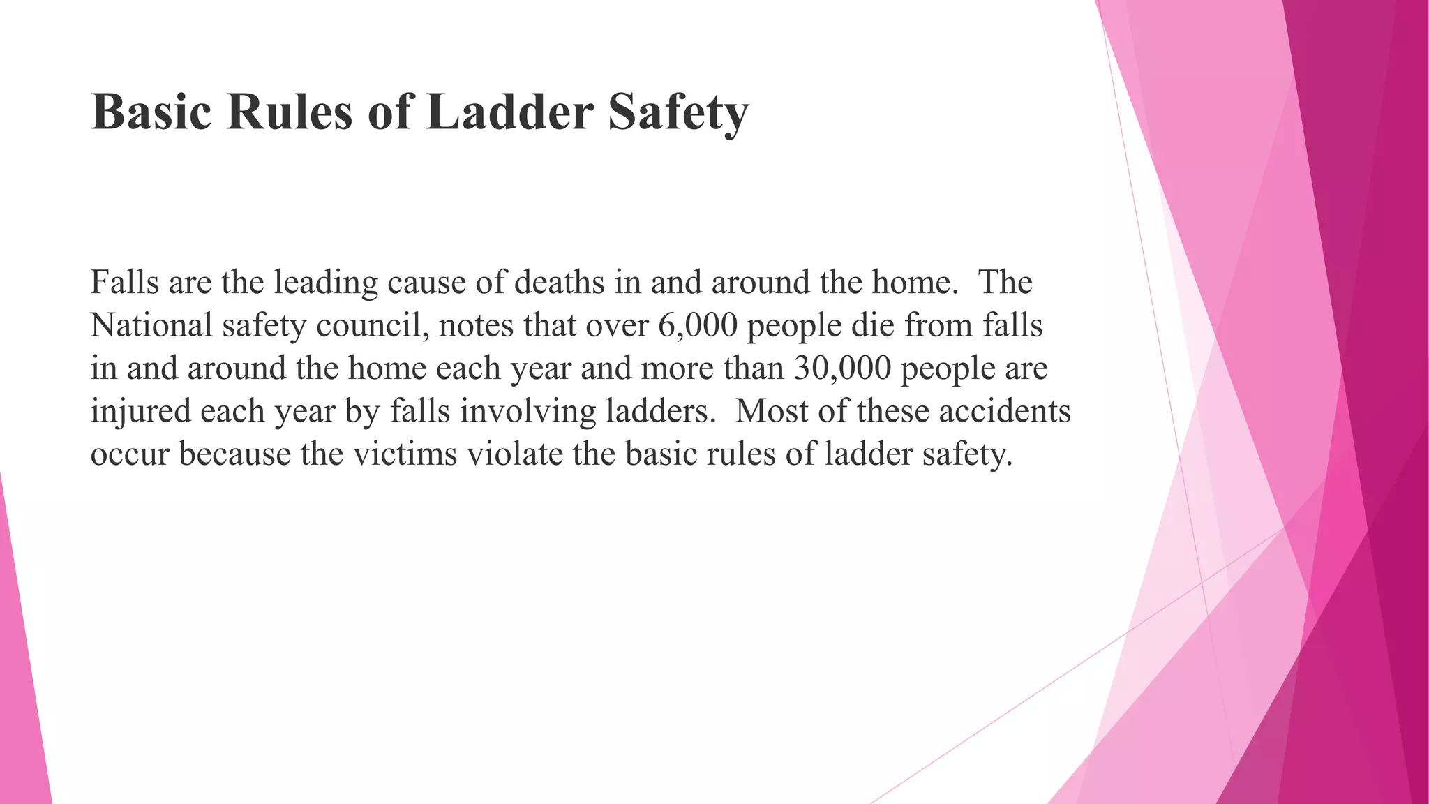 Ladder safety | PPTX