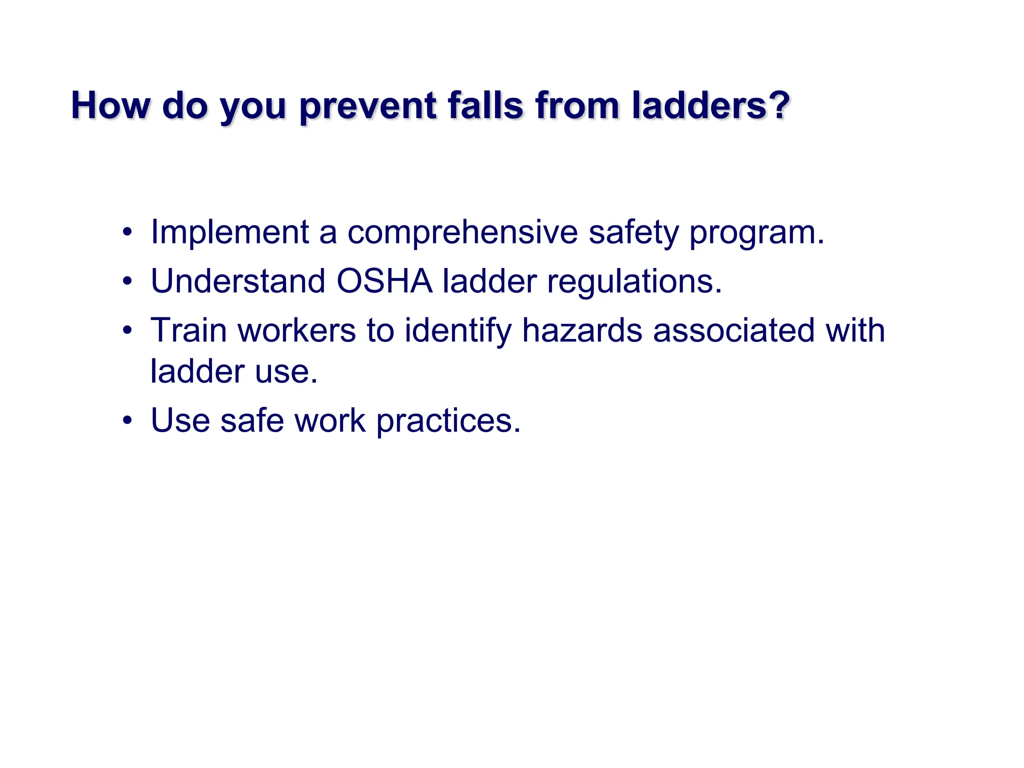 step and straight Ladder safety, usage, requirements | PPTX