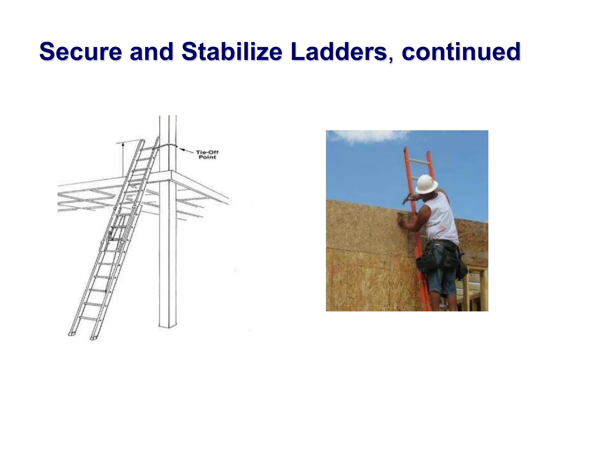 step and straight Ladder safety, usage, requirements | PPTX