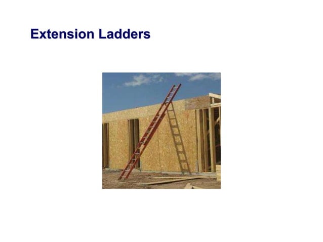 step and straight Ladder safety, usage, requirements | PPTX