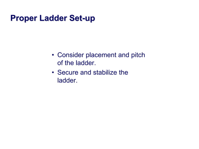 step and straight Ladder safety, usage, requirements | PPTX