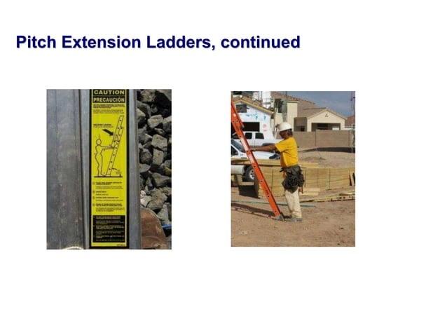 step and straight Ladder safety, usage, requirements | PPTX