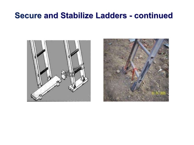 step and straight Ladder safety, usage, requirements | PPTX