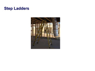 step and straight Ladder safety, usage, requirements | PPTX