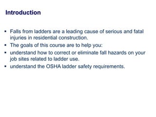 step and straight Ladder safety, usage, requirements | PPTX